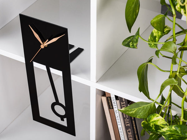 ZMAN - Black Floating Clock with gold hands - Studio Wallaby